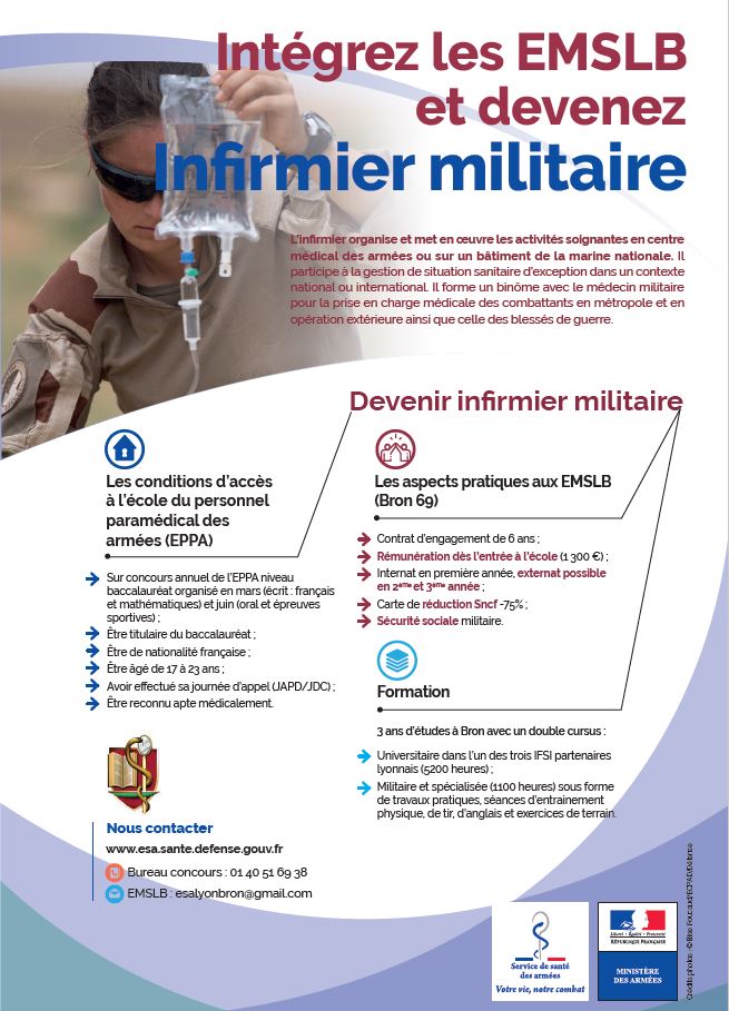 INSCRIPTION CONCOURS D’ENTREE COMME INFIRMIER.E MILITAIRE – EMSLB ...