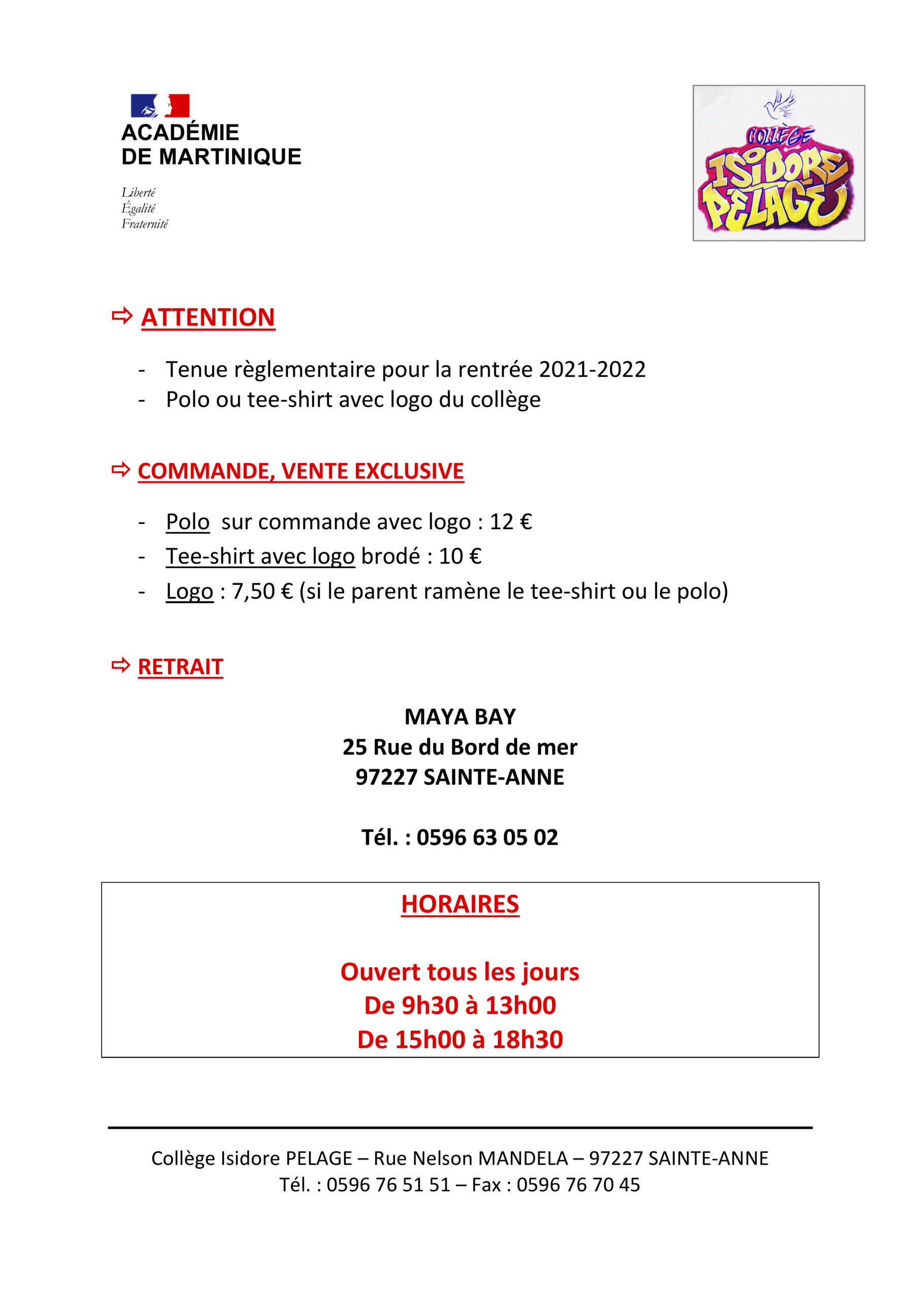 Microsoft Word – annexe logo | Collège Isidore Pelage