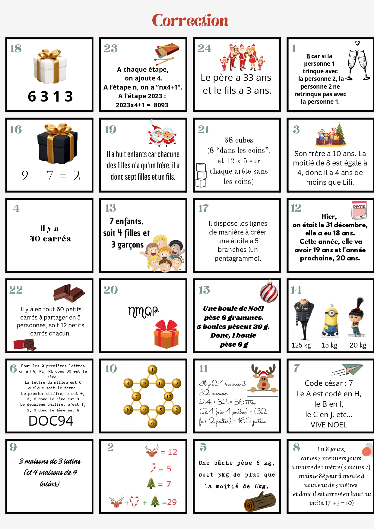 Énigmes Calendrier Avent | Collège Julia Nicolas
