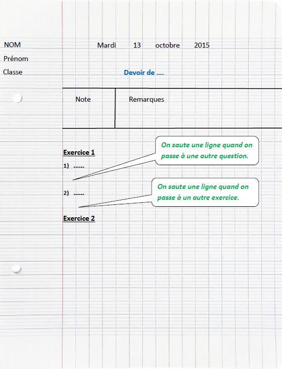 Bien présenter sa copie – COLLEGE PAUL SYMPHOR