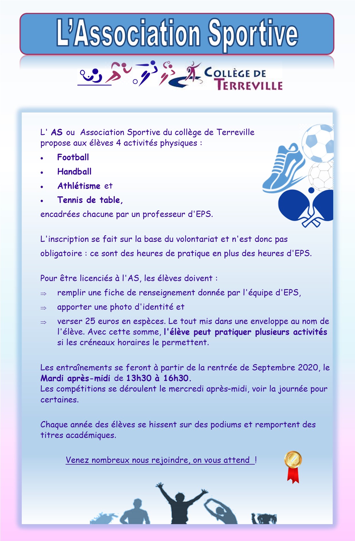 ASSOCIATION SPORTIVE – COLLEGE DE TERREVILLE