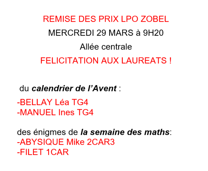 LPO J.Zobel – Lycée Joseph Zobel, Martinique