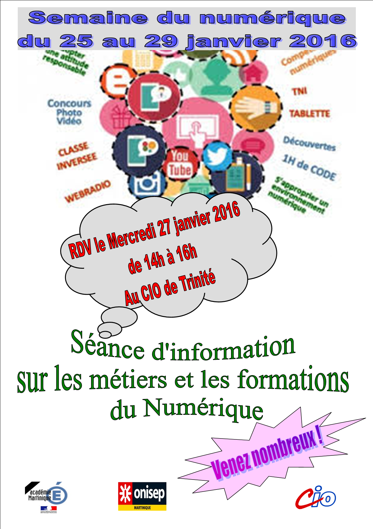 Affiche semaine du numérique | Lycée Nord Atlantique de Sainte-Marie